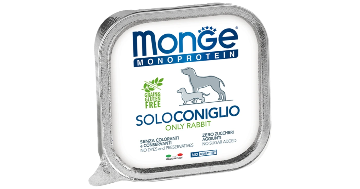 Монж монопротеин для собак ( Monge Dog Monoprotein) паштет из кролика ...